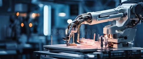 Robotic Arm Conducting Precision Laboratory Experiment In High Tech Lab