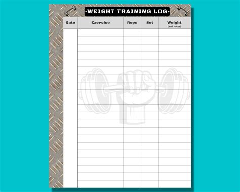 Weight Lifting Workout Sheets