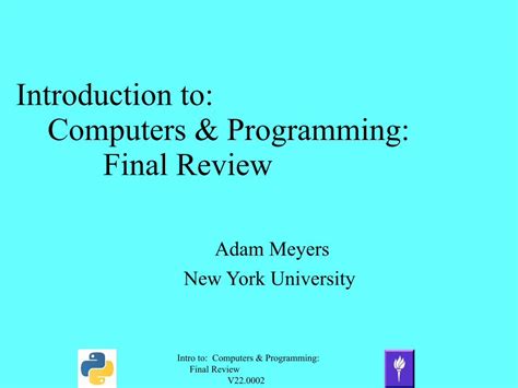 Pdf Introduction To Computers And Programming Final Slide Pdfs