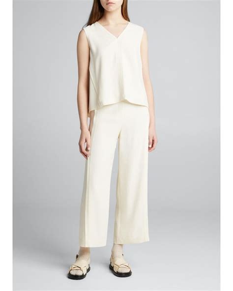 Theory Forward Seam Eco Stretch Pants In White Lyst