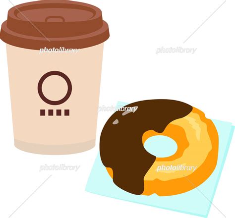 甘いドーナツとコーヒーセットのイラスト素材 イラスト素材 7292185 フォトライブラリー Photolibrary