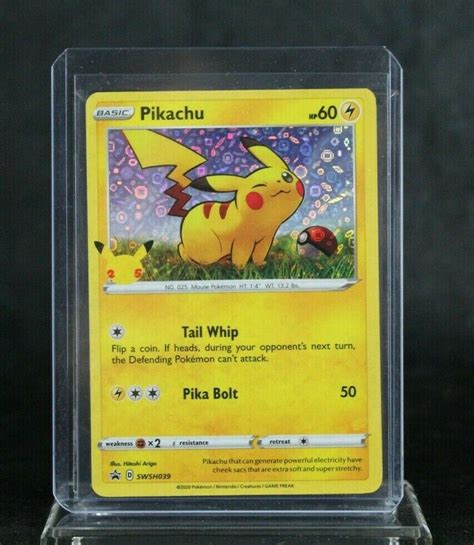 Mavin Pokemon Pikachu General Mills 25th Anniversary Stamped Holo