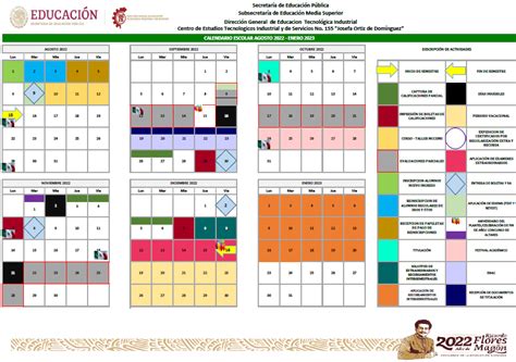 Cetis 155 Calendario Semestral Agosto 2022 Enero 2023 Facebook
