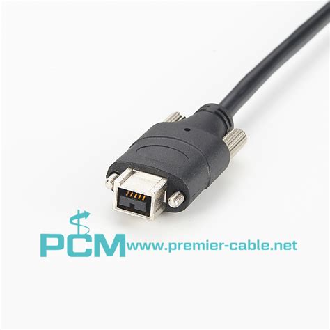 9 Pin Firewire 800 Cable Ieee 1394 With Thumb Screw Premier Cable A