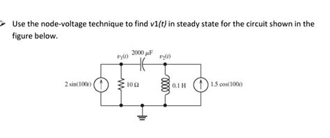 solved use the node voltage technique to find v1 t in