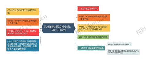 执行董事对股东会负责，行使下列职权思维导图编号p7838115 Treemind树图
