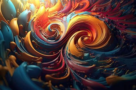 Premium Photo Fractal Burst Background Generative Ai