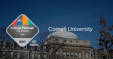 2019 Ranking Places Math Program At Cornell At 4 In Nation College