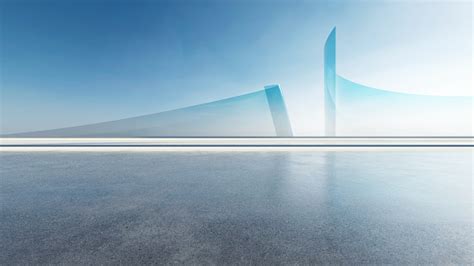 빈 콘크리트 바닥이 있는 추상적인 미래 건축물의 3d 렌더링 자동차 프리젠테이션을 위한 장면 디지털 생성 이미지에 대한 스톡 사진 및 기타 이미지 Istock