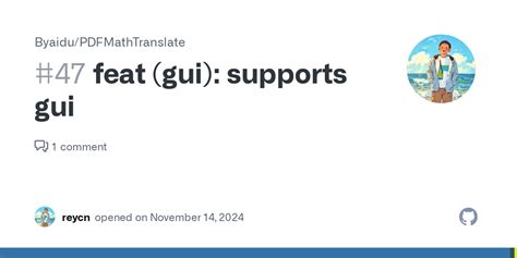 Feat Gui Supports Gui · Issue 47 · Byaidupdfmathtranslate · Github