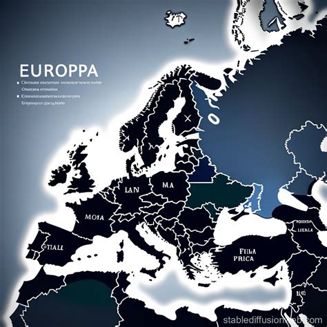 White Background Europe Map Stable Diffusion Online