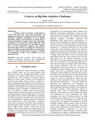 A Survey On Big Data Analytics Challenges PDF