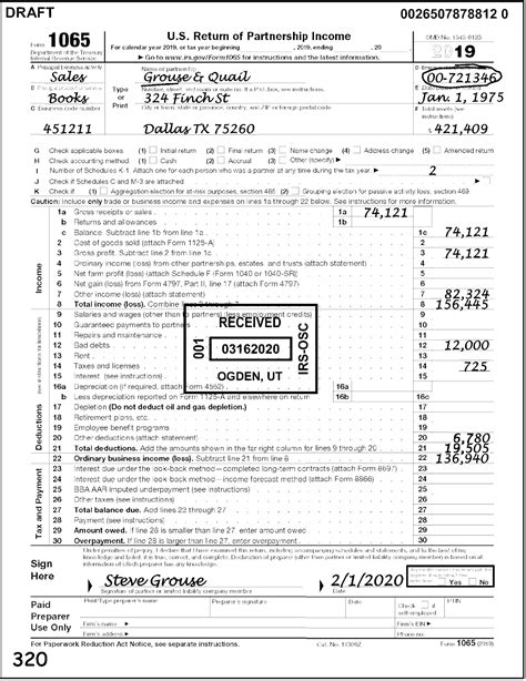 Form 1065 U S Tax Return For Partnership Income Meru Accounting Uae