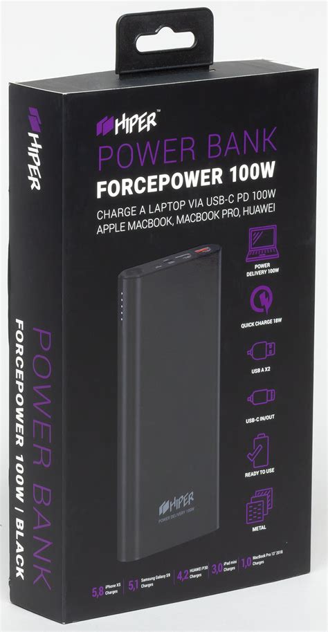 Обзор внешнего аккумулятора Hiper ForcePower 100W