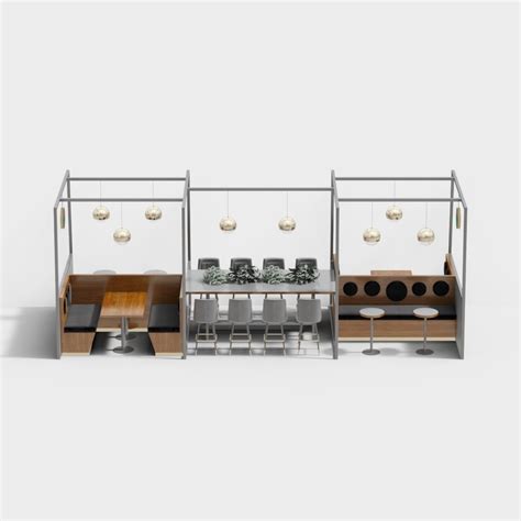 Booth Seating Standard 3d Model For Comfortable Dining Areas