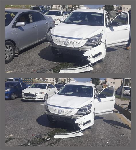 يشهد شارع الاردن للسير المحاذي لدائرة الافتاء باتجاه جسر الظاهر حادث