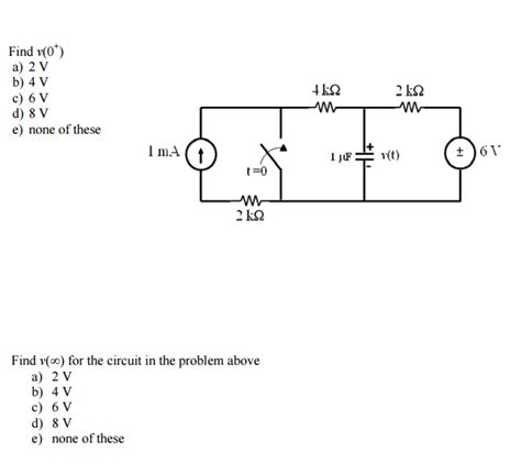 Solved Find V 0 A 2 V B 4 V C 6 V D 8 V E None Chegg Com