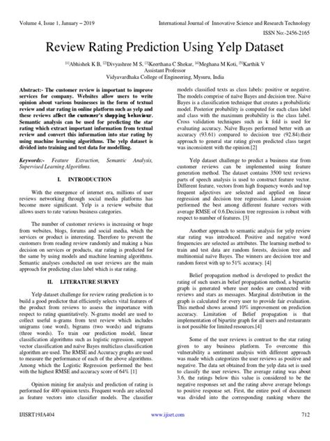 review rating prediction using yelp dataset pdf