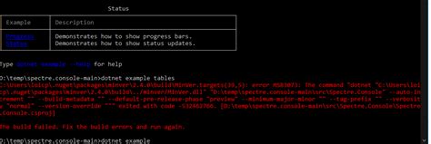 Cannot Run Examples Issue Spectreconsole Spectre Console GitHub