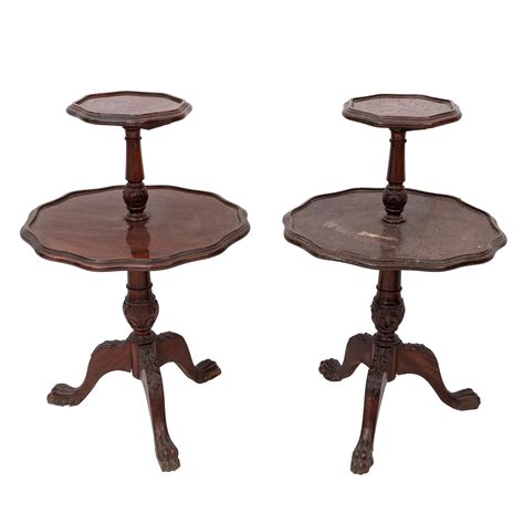Par De Mesas Pastelerassxx Estilo Francia Elaboradas En Madera
