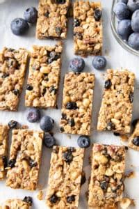 Healthy Homemade Blueberry Granola Bars Vegan GF Beaming Baker