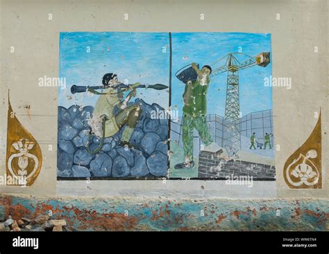 Propaganda Mural About The War With Ethiopia Gash Barka Hagaz