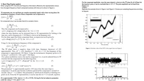 Short Time Fourier Analysis When Using The STFT Chegg