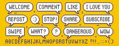 pixel dialogue boxes speech bubbles empty message frames and retro