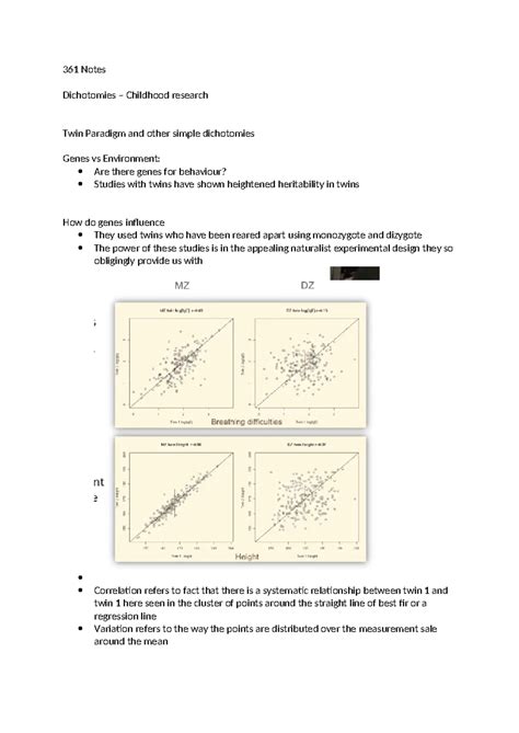 361 notes week one lecture summary 361 notes dichotomies