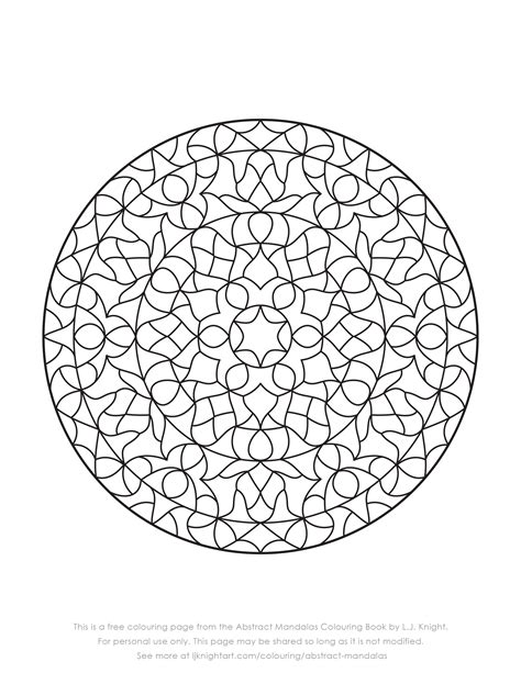 Abstract Mandala Coloring Pages [2025]