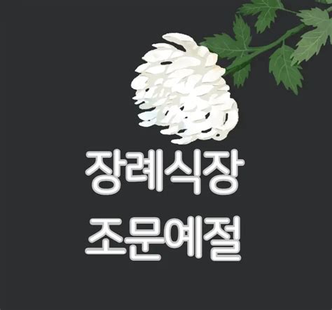 장례식장 조문 예절 완벽 정리 복장 절하는 법 헌화 방법 주의사항까지