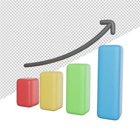 Premium PSD Growth Graph Increase A Graph With A Bar Chart Showing The Bar Chart Being Down