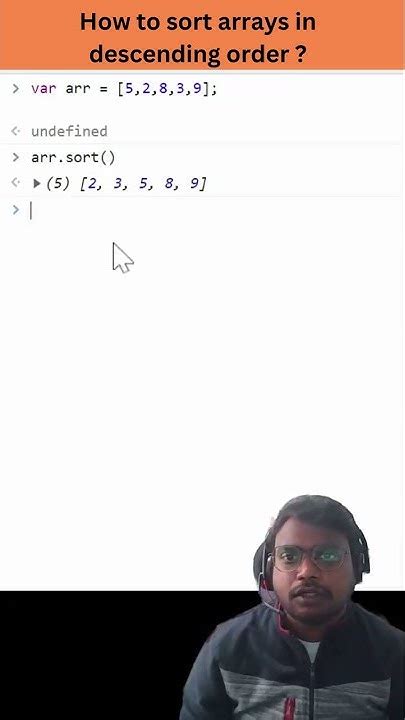 JavaScript | How to sort arrays in descending order #shorts #ytshorts #trending #subscribe - YouTube