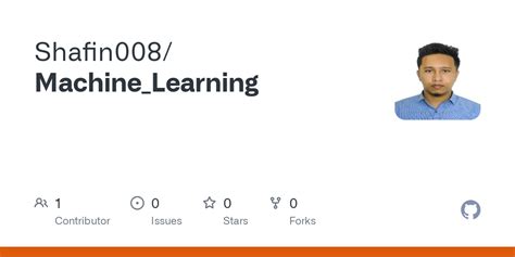 GitHub Shafin Machine Learning