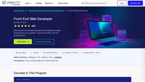 Top 10 Best Front End Developer Courses With Certificates Designveloper