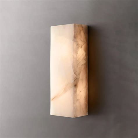 Rectangular Alabaster Wall Sconce Docos