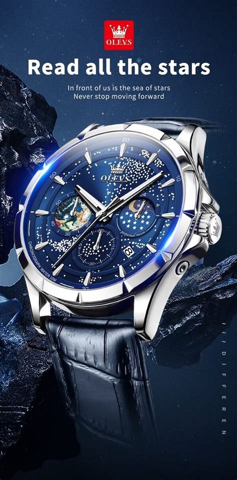 Olevs 5538 L Fashion Mens Quartz Movement Watch Olevs Watches