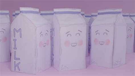 3D Model Milk Carton Cartoon Style VR AR Low Poly CGTrader