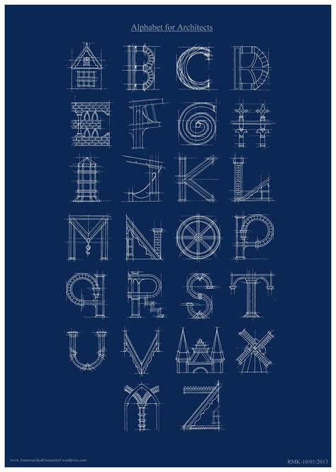 Lettering Fonts Design Typography Alphabet Architecture Logo