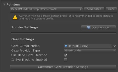 Gaze 凝视 Mixed Reality Toolkit Documentation