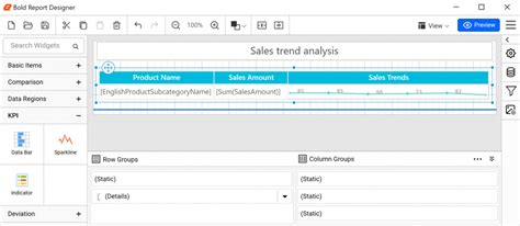How To Add Sparkline In Sales Report Bold Reports