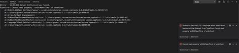 Unable To Start The Cc Language Server Intellisense Features Will