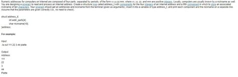 Solved Numeric Addresses For Computers On Internet Are