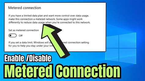 How To Enable Disable Metered Connection In Windows 10 11 LAN WiFi YouTube