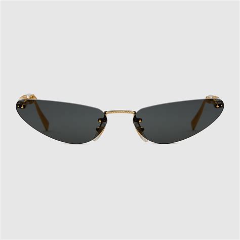 Cat Eye Frame Sunglasses In Gold Toned Gucci® Us