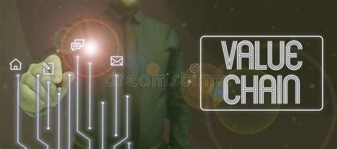 Text Caption Presenting Value Chain Concept Meaning Business Manufacturing Process Industry