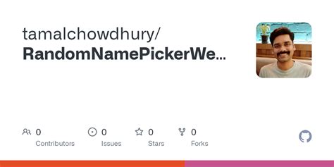GitHub Tamalchowdhury RandomNamePickerWebsite