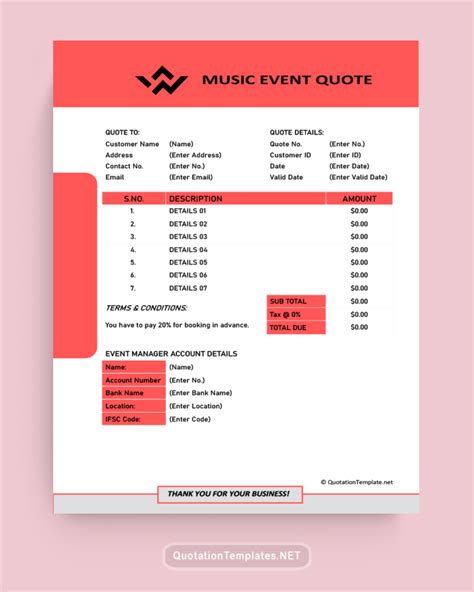 20 Free Event Quote Templates Quotationtemplates Net