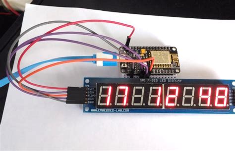 Max Serial Seven Segment Displays For Esp Embedded Lab