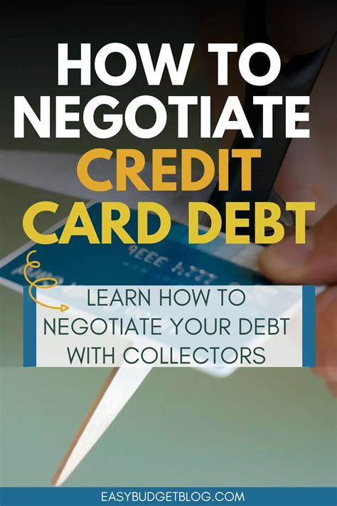 How To Negotiate Credit Card Debt Easy Budget